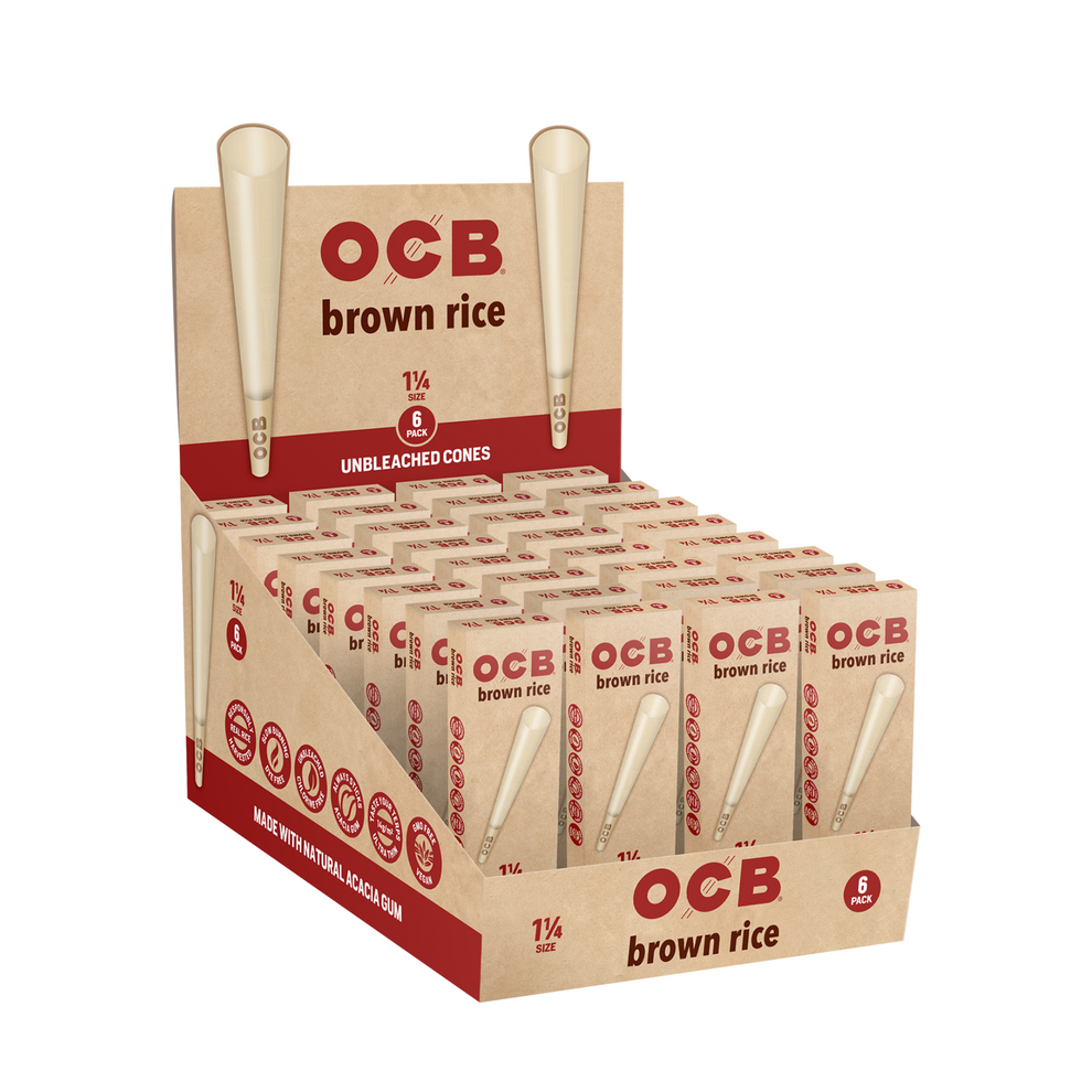 OCB® Brown Rice Cone 32 Count Display – OCB Retailer Deals